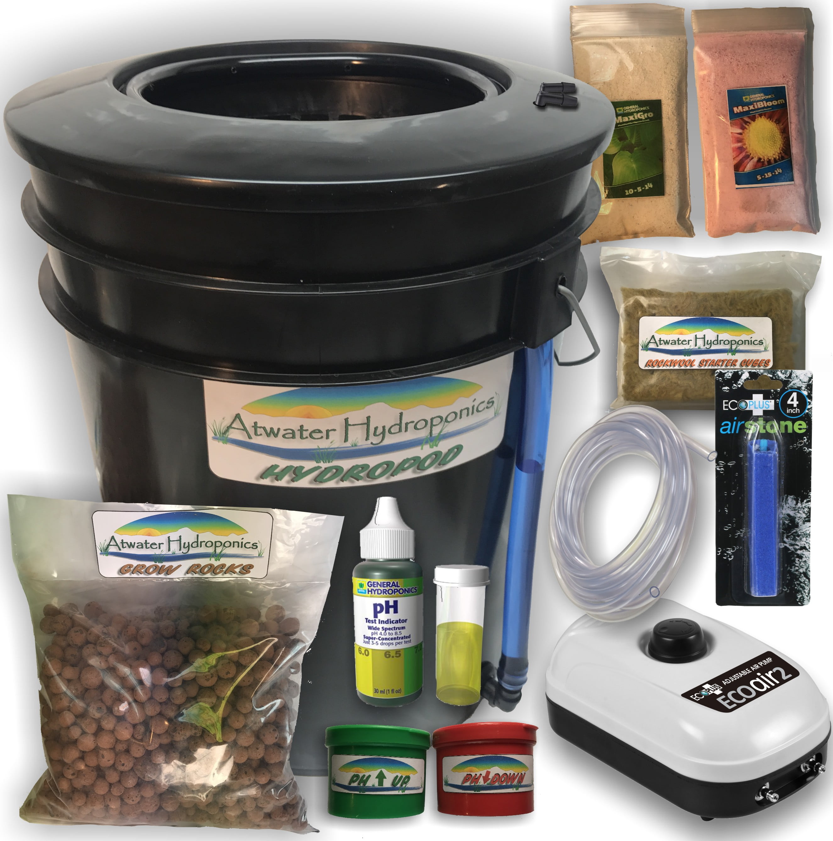 The Atwater HydroPod - Standard A/C Powered DWC Deep Water Culture/Recirculating Drip Hydroponic ...