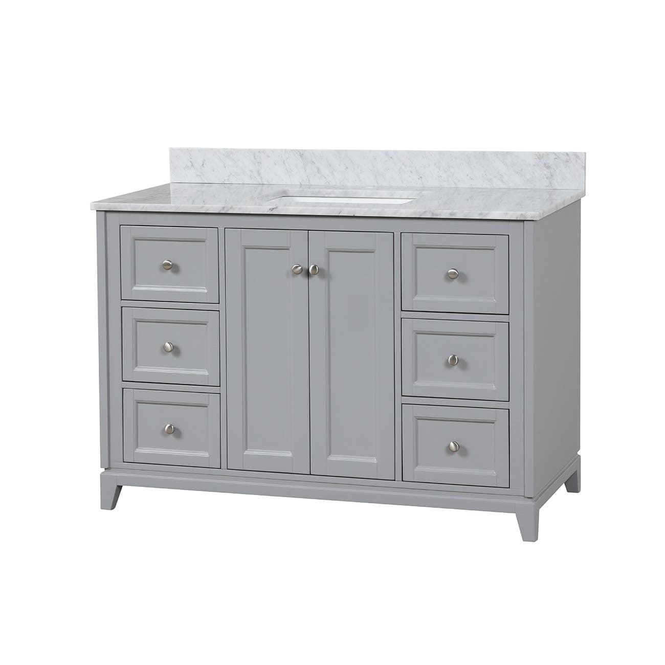 Atwell 48 Inch Modern Console Vanity with Rectangular Undermount Sink ...