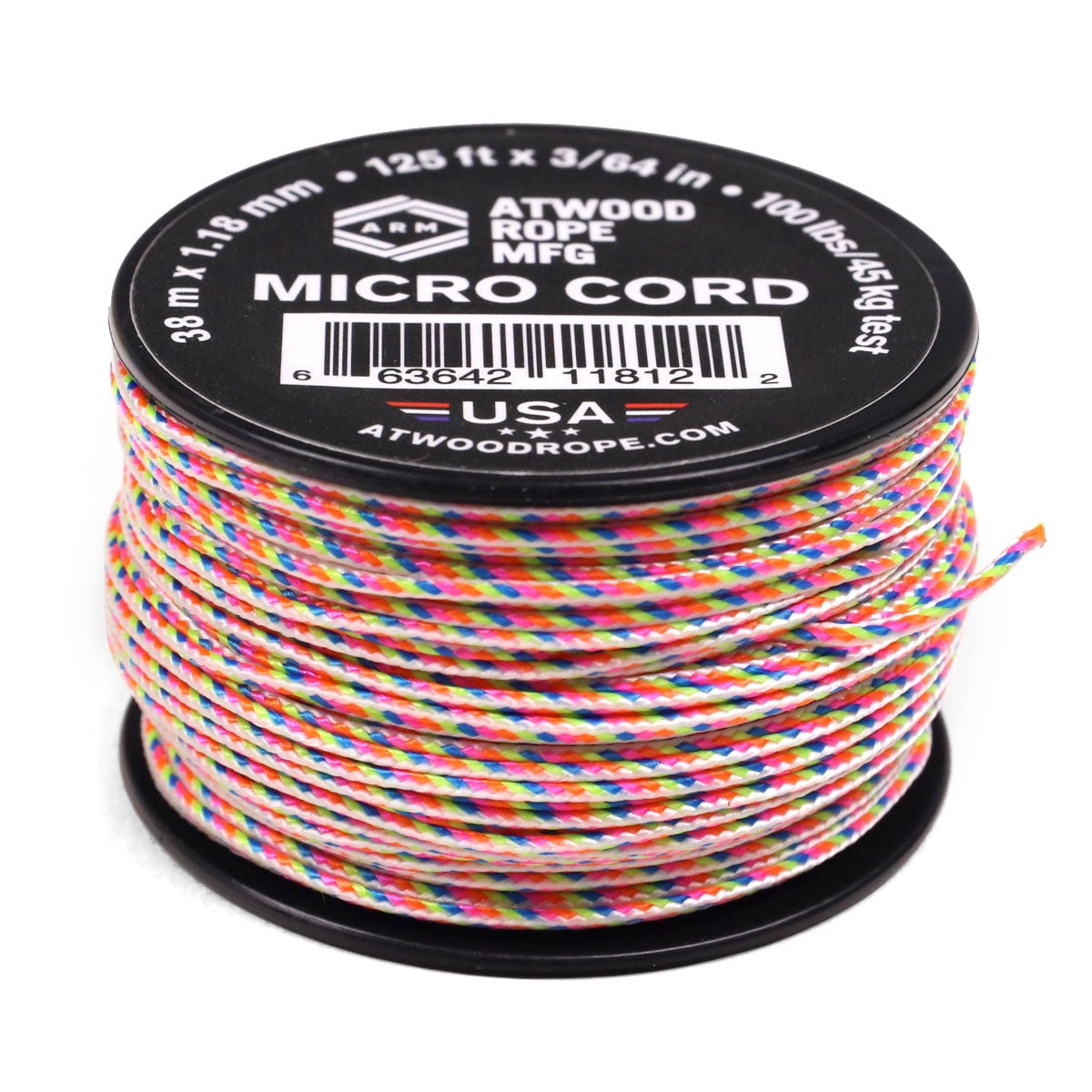 Atwood Rope MFG 1.18mm Micro Cord - Light Stripes - 500ft - Walmart.com