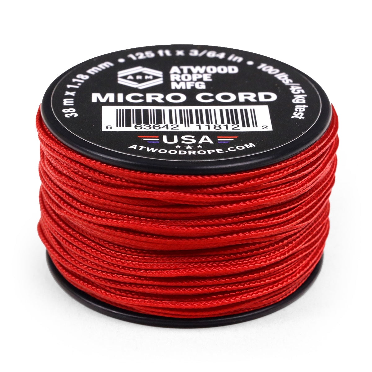 Atwood Rope MFG 1.18mm Micro Cord - Red - 1000ft - Walmart.com
