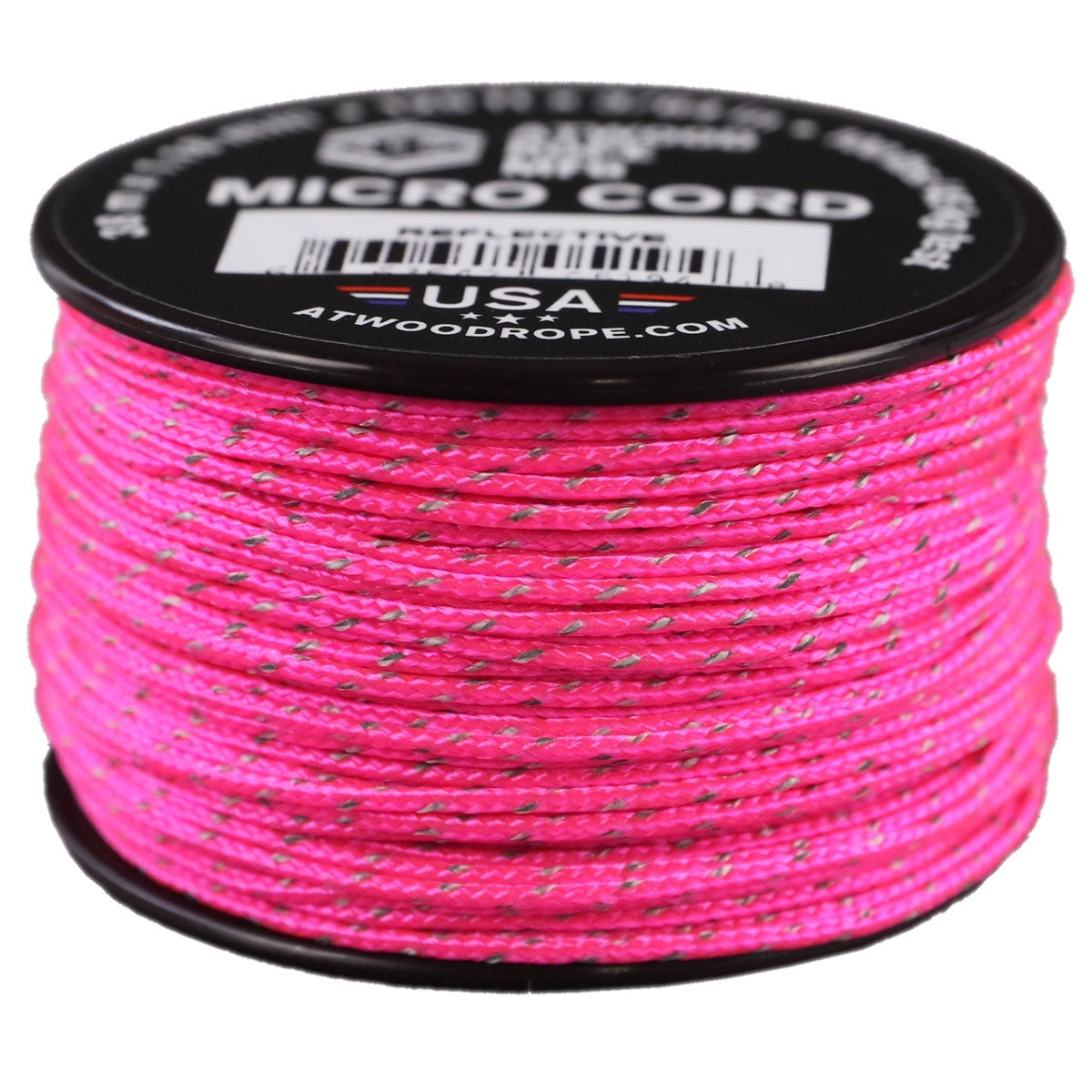 Atwood Rope MFG 1.18mm Reflective Micro Cord - Hot Pink - 500ft ...