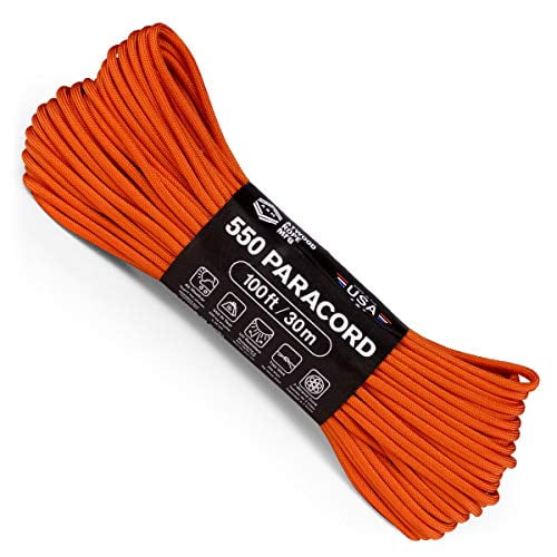 Atwood Rope MFG 550 Paracord 100 Feet 7-Strand Core Nylon Parachute ...