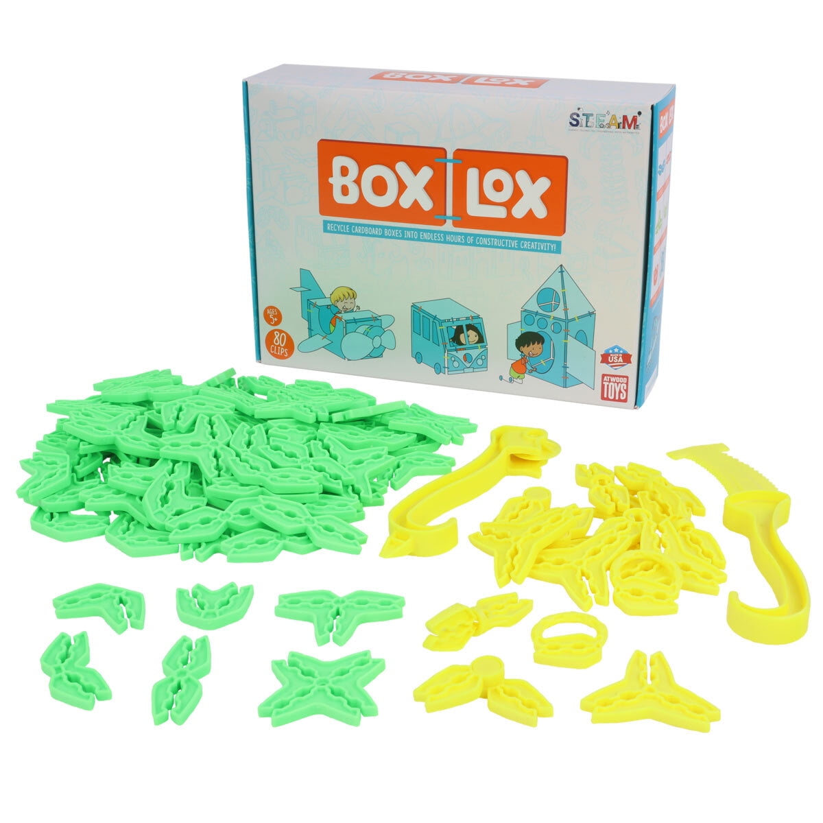 Atwood Toys Box Lox Deluxe - (Green 98pcs) - Walmart.com