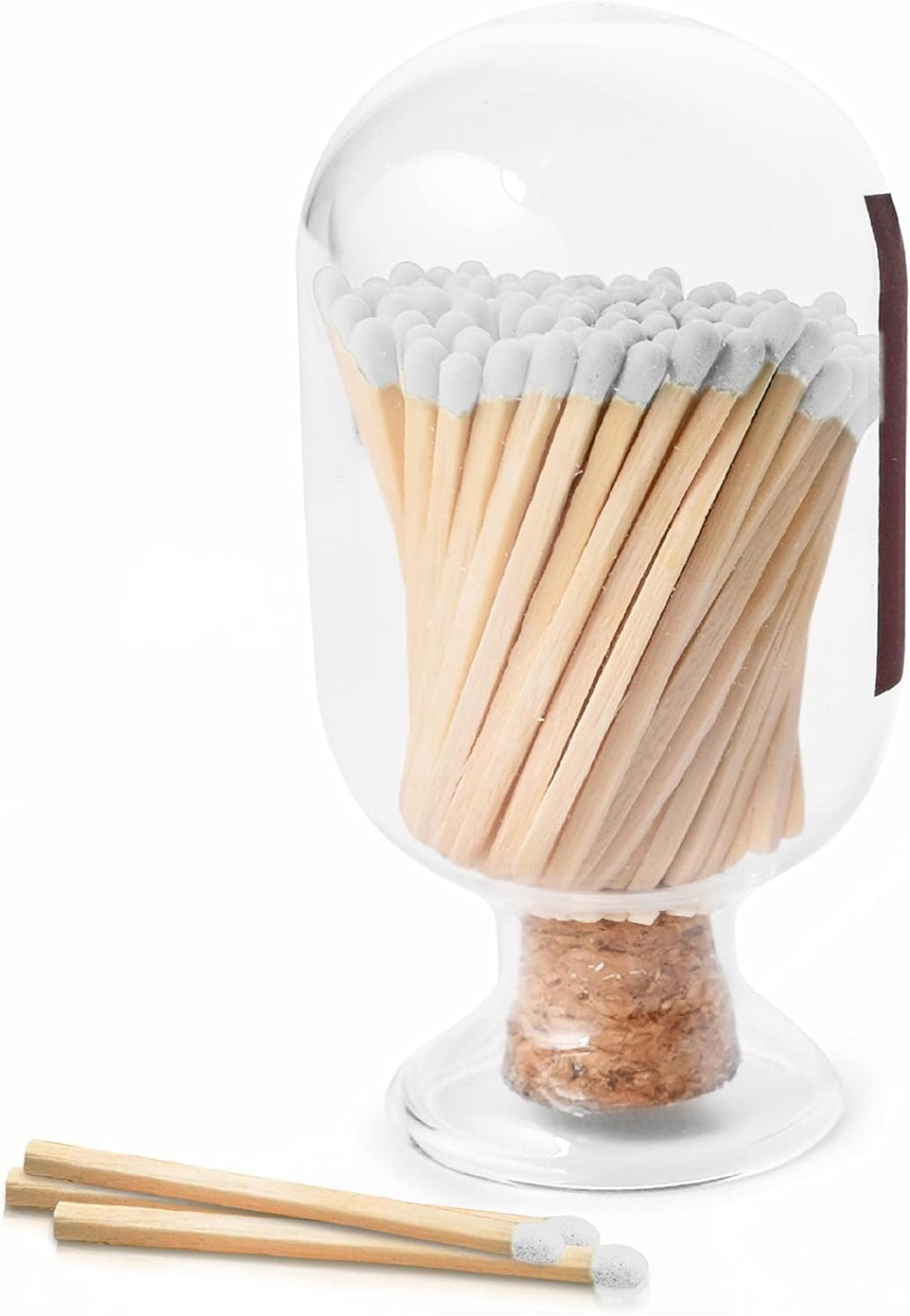 Atzi Match Cloche Bottle Fireplace Matches Holder Matches Cloche for Large Matches Decorative ...