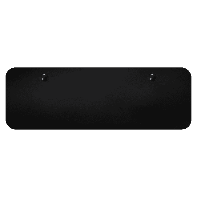 Au-TOMOTIVE GOLD Blank Mini Black Powder-Coated Plate - Walmart.com