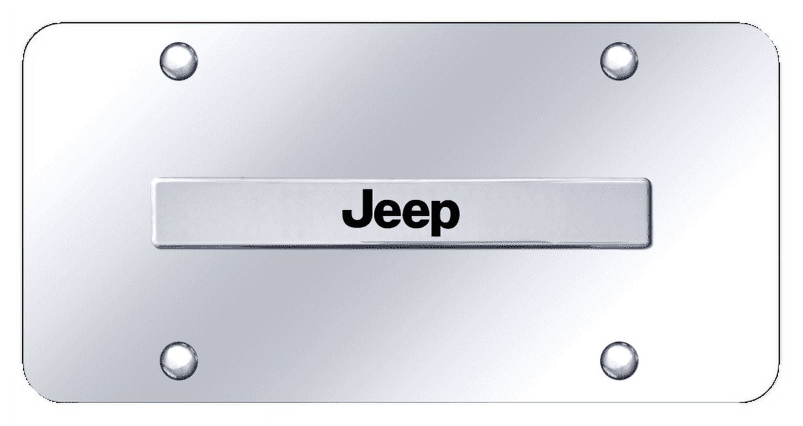 Au-TOMOTIVE GOLD Jeep Name Chrome on Chrome Plate - Walmart.com