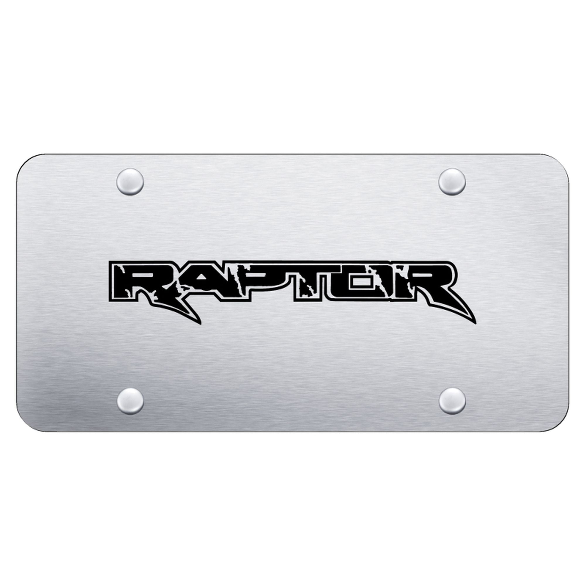 Au-TOMOTIVE GOLD Raptor Laser Etched Brushed Stainless Plate - Walmart.com