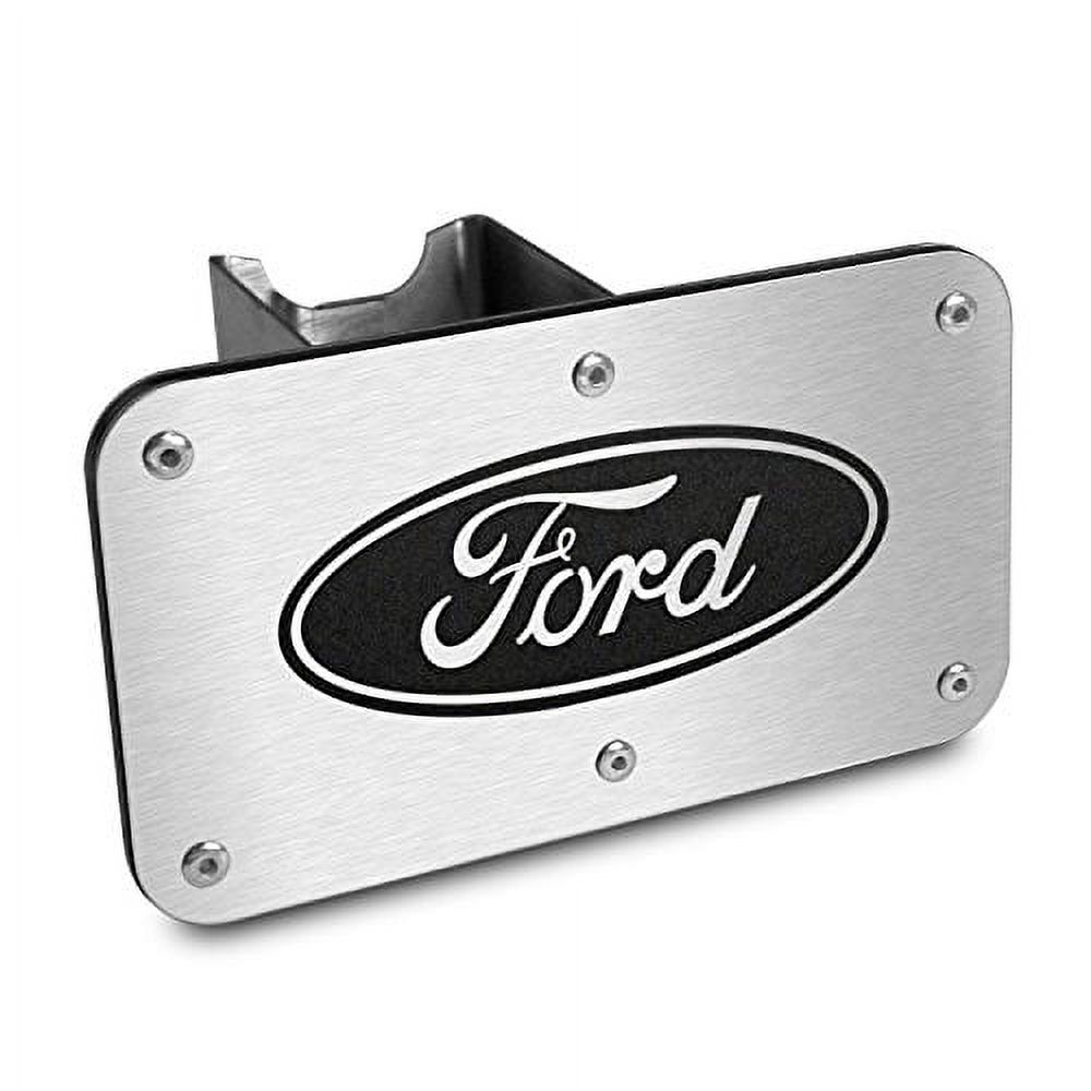 Au-tomotive Gold Ford Logo 2" inch Class III Brush Steel Tow Hitch ...