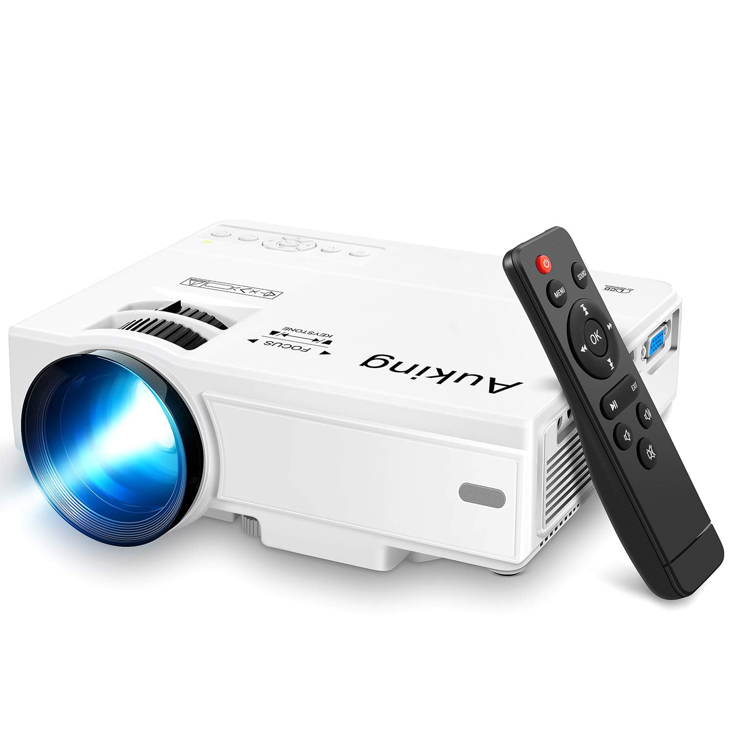 AuKing Projector, 2025 Upgraded Mini Projector, Full HD 1080P Home ...