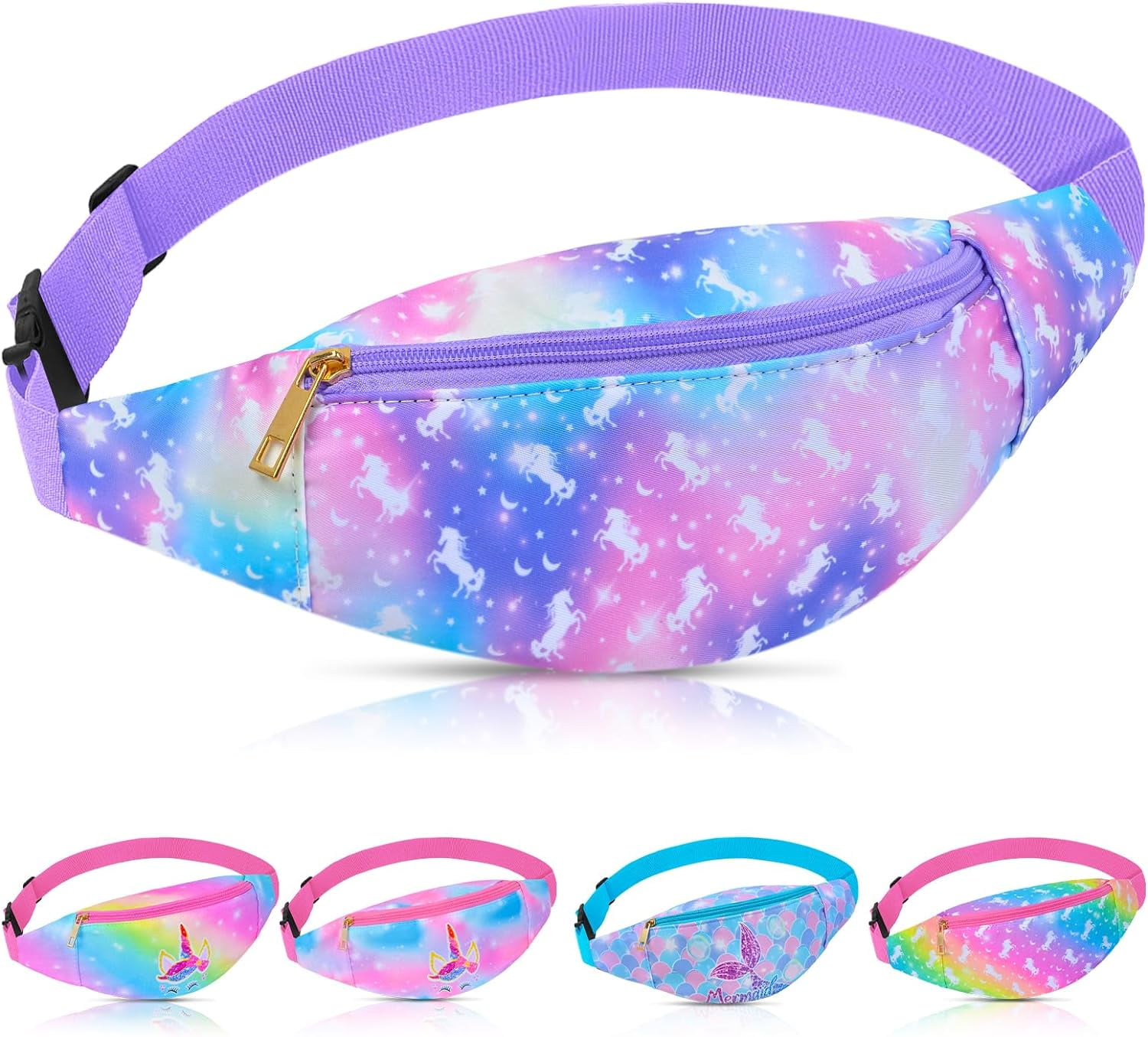 AuSletie Fanny Pack for Kids Girls Fashion Waist Pack With Adjustable ...