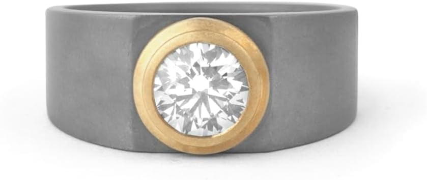 AuTiC Shrine Ring – Exquisite Round-Cut Lab-Grown Diamond Set in ...