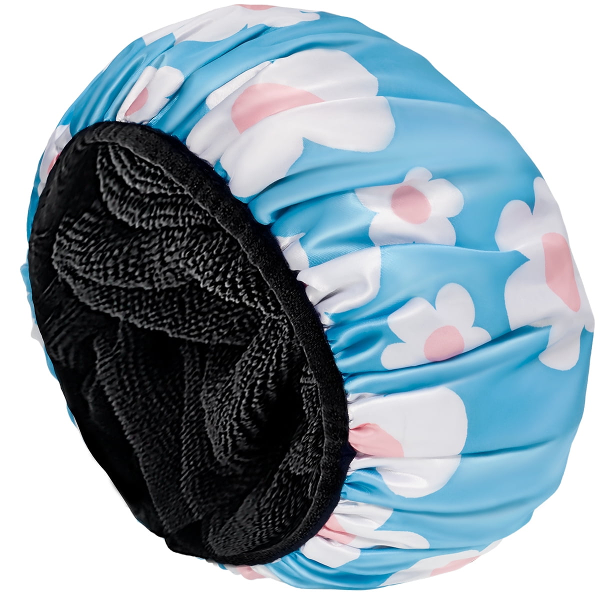 Auban Shower Cap,Terry Lined Shower Cap for Women Reusable, Triple ...
