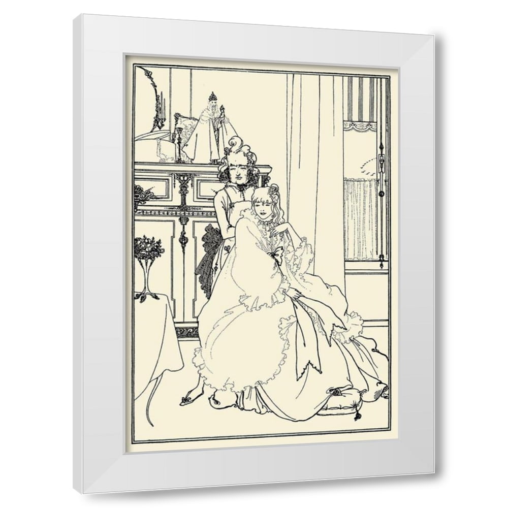 Aubrey Beardsley 4x14 White Modern Wood Framed Wall Art Titled - Savoy ...