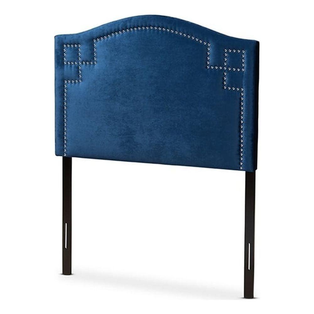 Aubrey Modern and Contemporary Royal Blue Velvet Fabric Upholstered ...