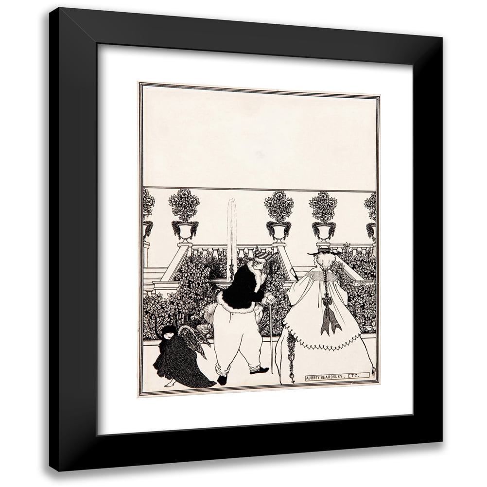 Aubrey Vincent Beardsley 12x14 Black Modern Framed Museum Art Print ...