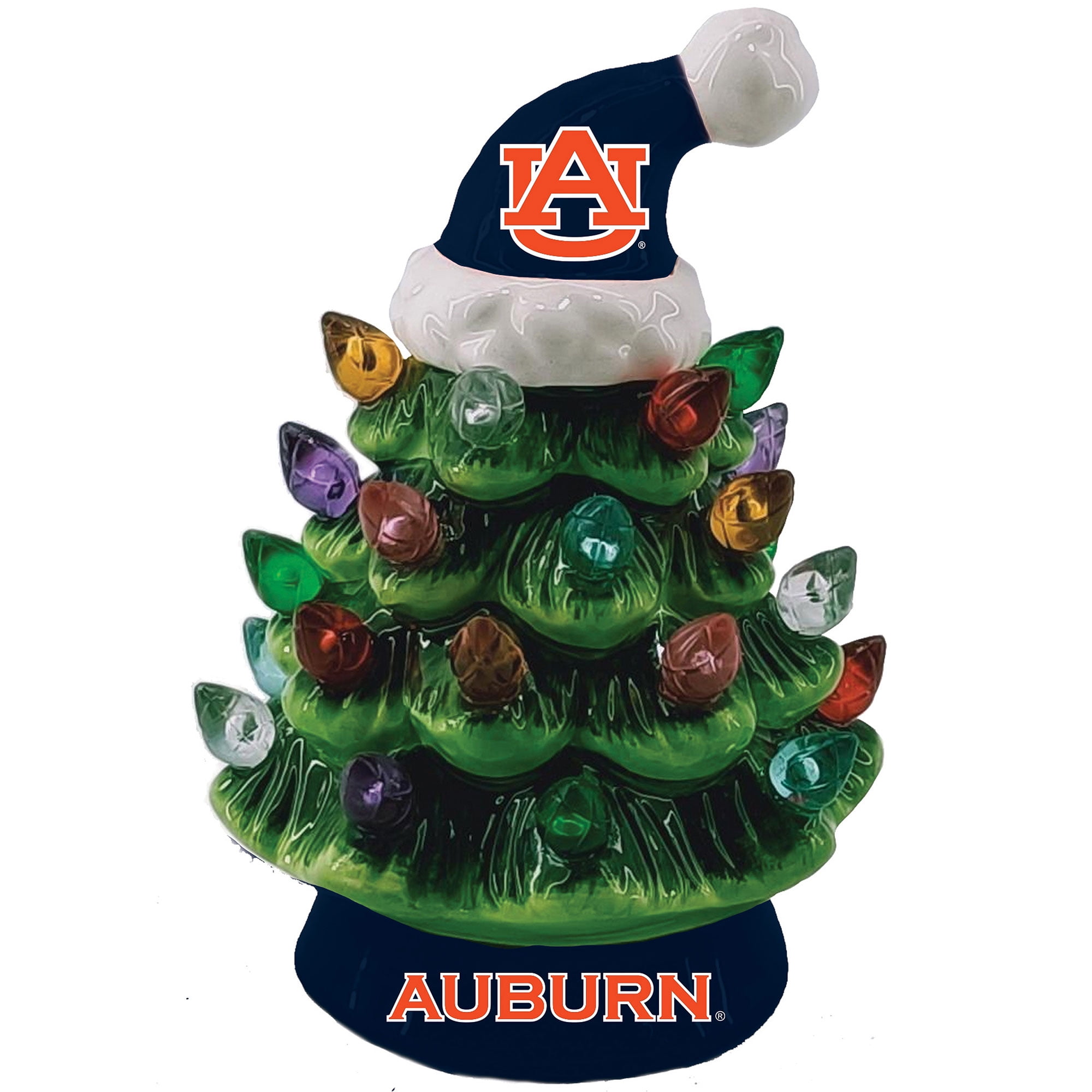 Auburn Tigers 8" Light Up Ceramic LED Christmas Tree - Walmart.com