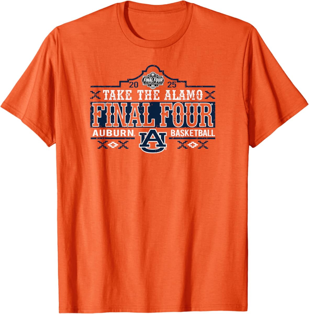 Auburn Tigers Final Four 2025 Men'S Alamo Orange Vintage T-Shirt ...
