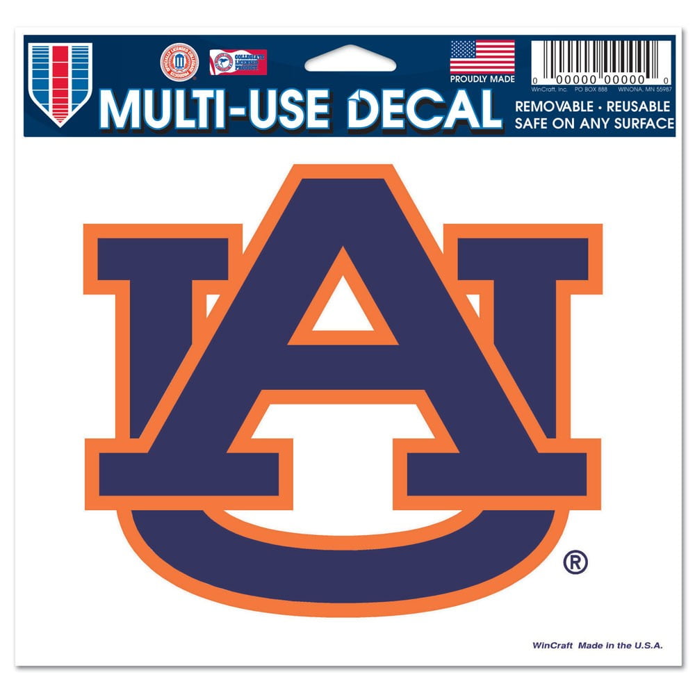 Auburn Tigers Official NCAA 4 inch x 6 inch Car Window Cling Decal by ...