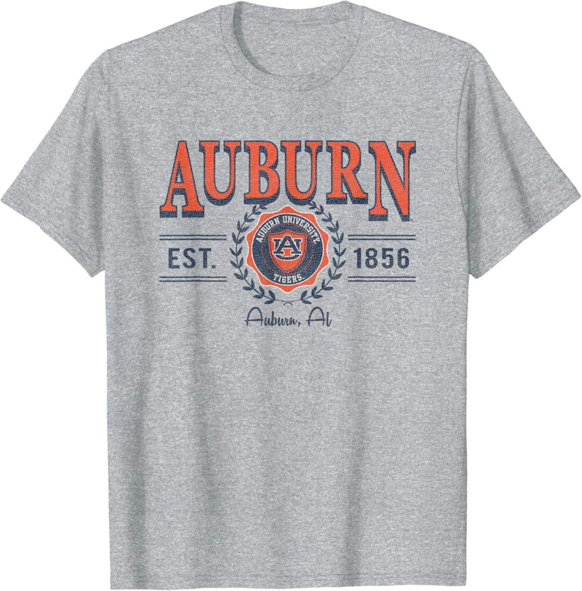Auburn Tigers Seal Vintage Gray Officially Licensed T-Shirt - Walmart.com
