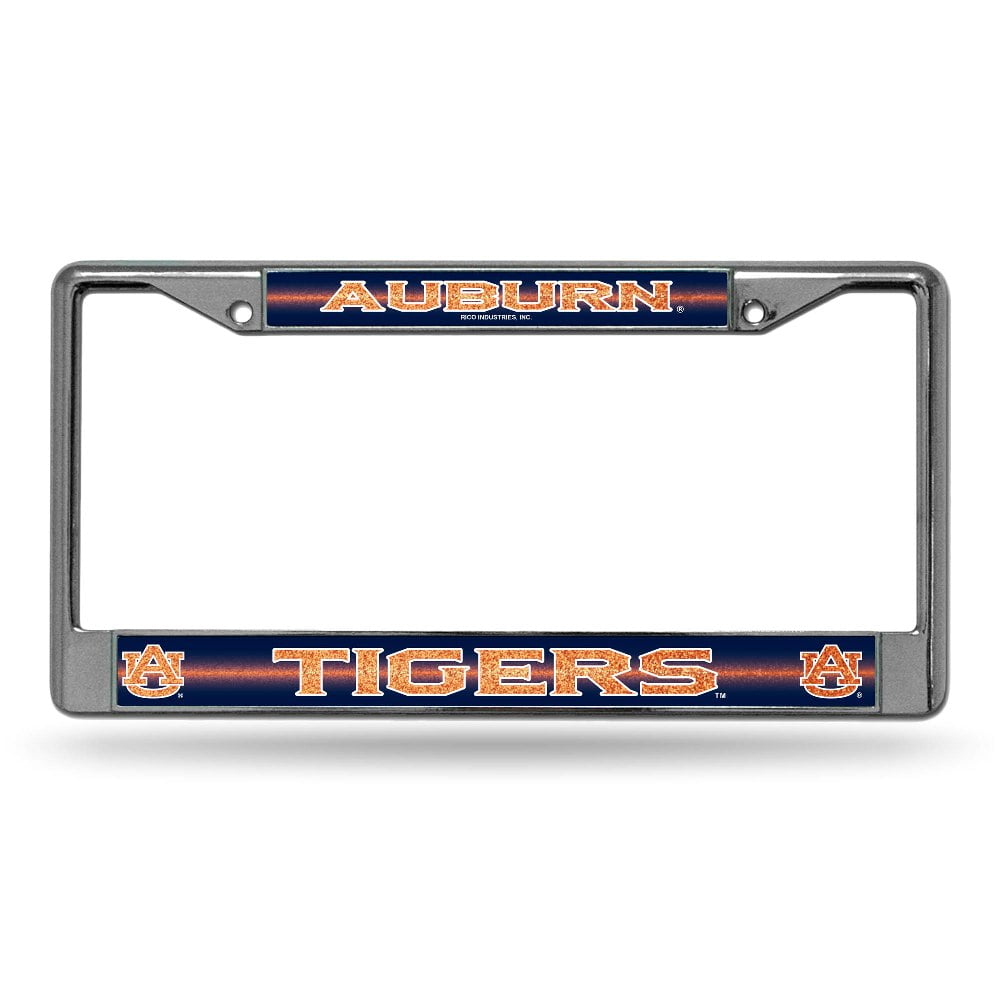 Auburn-Tiger's Standard Size Chrome License Plate Frame - It Sparkles ...