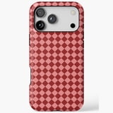 Auburn and American Pink Mini Harlequin Check Phone Case 11 to 17 Pro ...