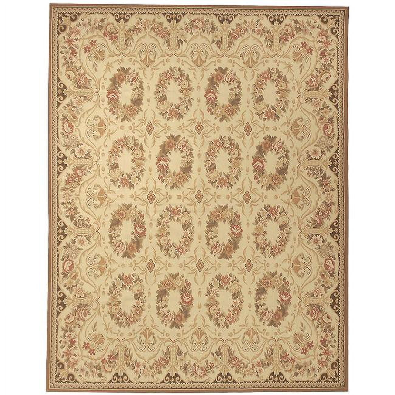 Aubusson Bayonne Cream Round Area Rug - 8 x 8 ft. - Walmart.com