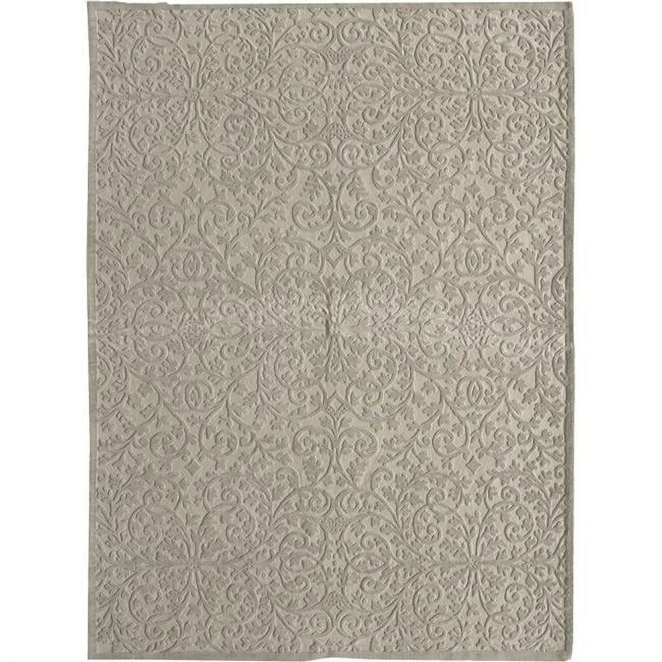Aubusson Cut-Pile 9 x 12 ft. Lattice Flat Woven Area Rug - Grey ...