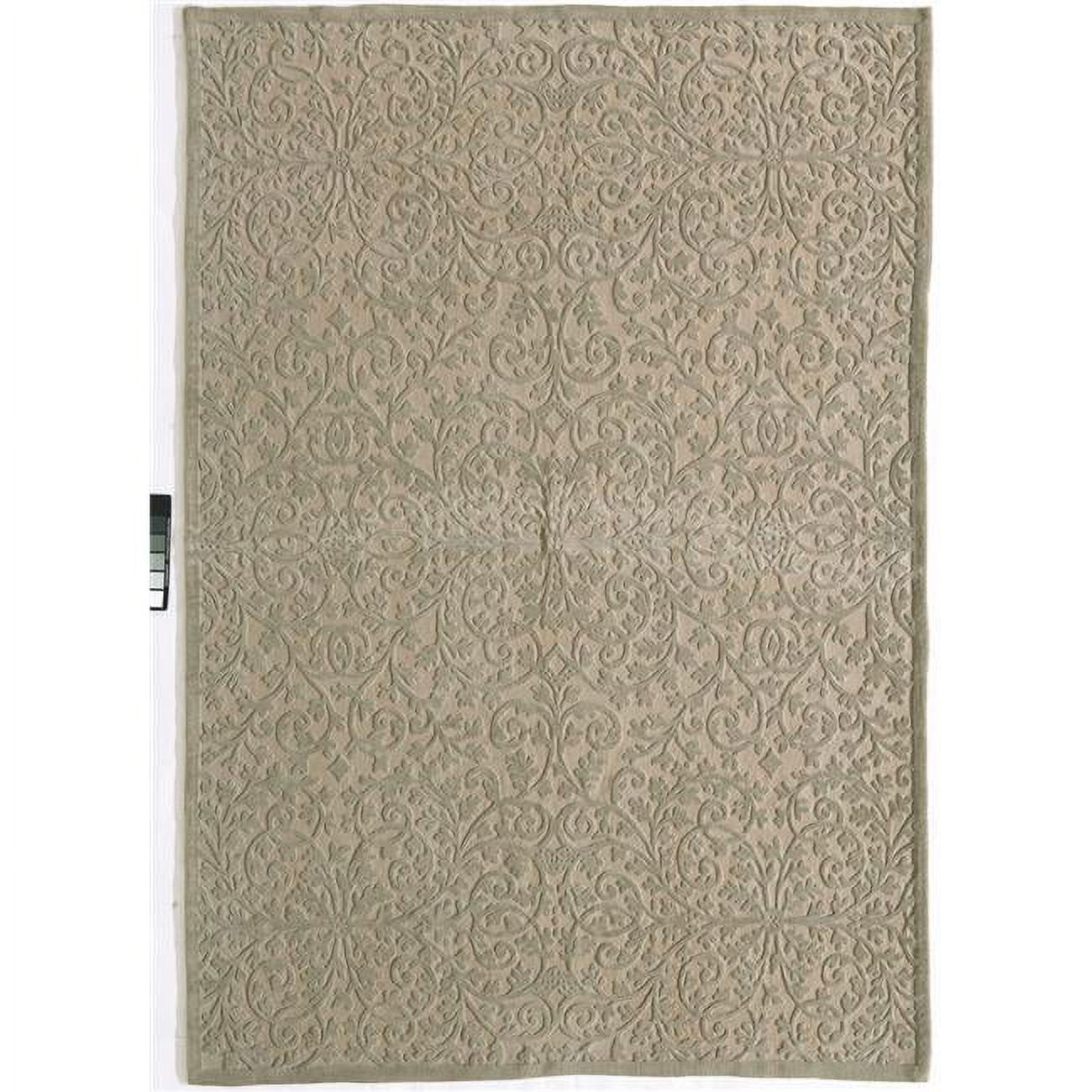 Aubusson Cut-Pile Lattice Flat Woven Area Rug - Sage Green - 4 x 6 ft ...