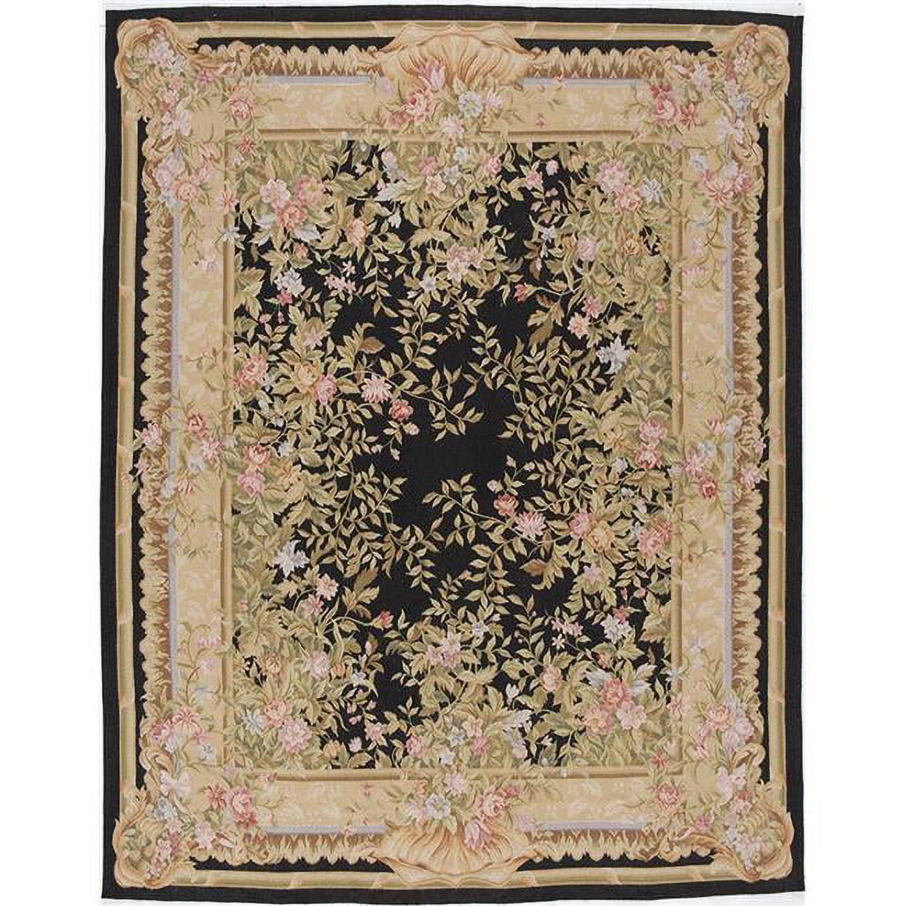 Aubusson Marseilles Black Area Rug - 8 x 10 ft. - Walmart.com