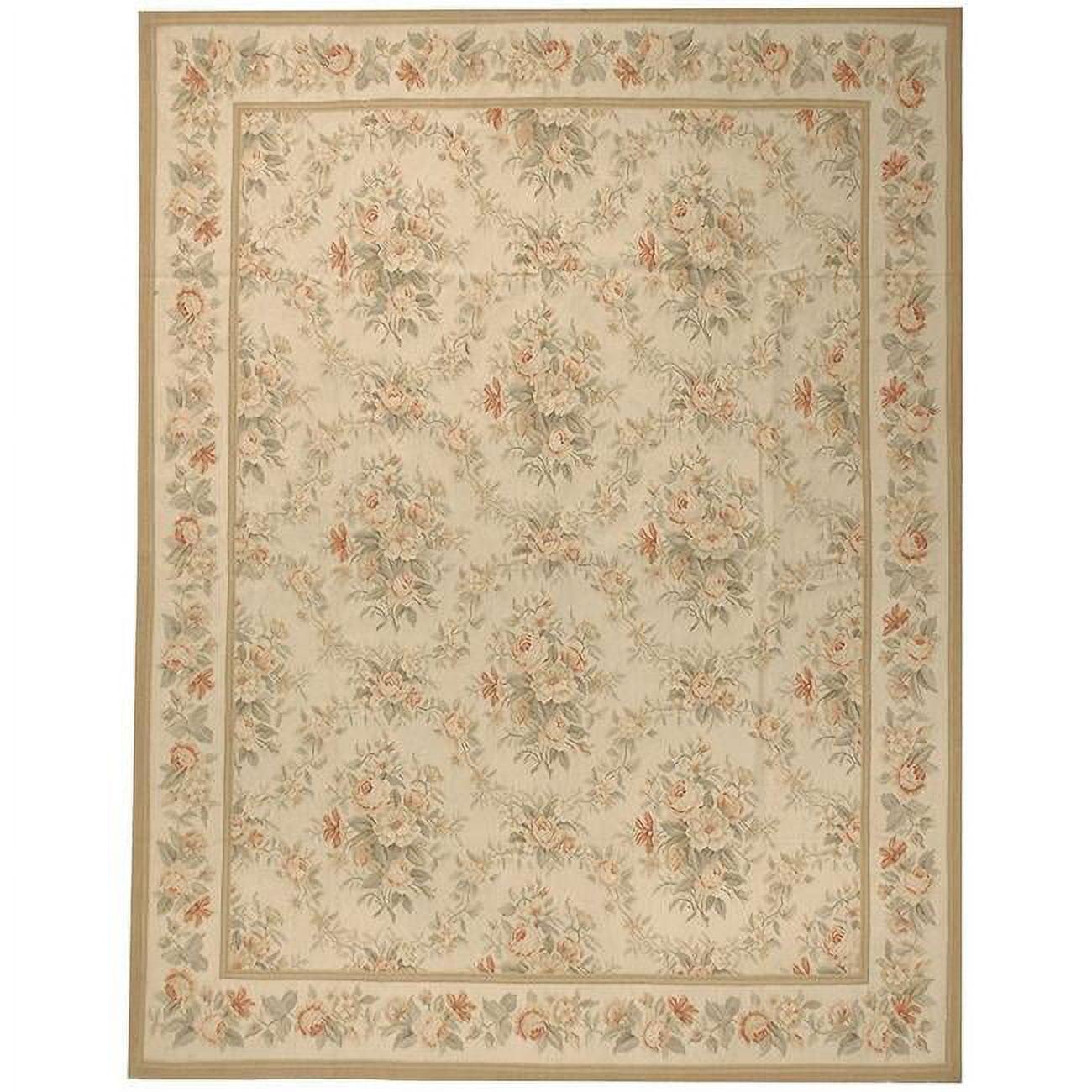 Aubusson Niort Cream & Cream Square Area Rug - 10 x 10 ft. - Walmart.com