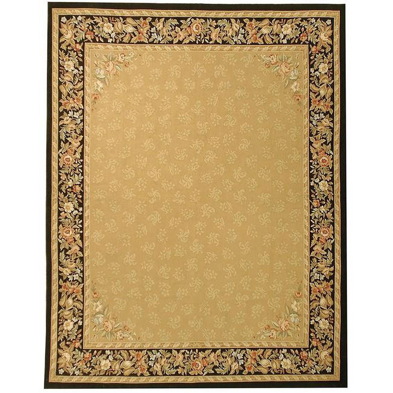 Aubusson Rennes Gold & Black Area Rug - 2.06 x 6 ft. - Walmart.com