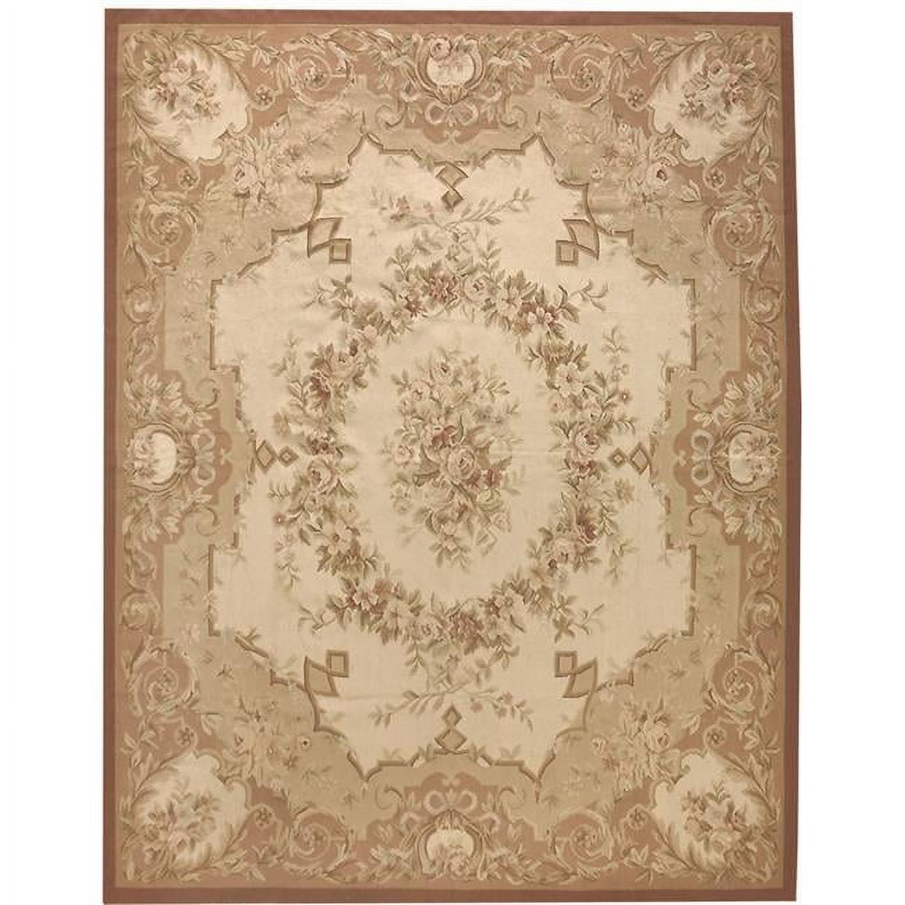 Aubusson Weave 982044 8 x 10 ft. Chalo Flat Woven Area Rug, Cream ...