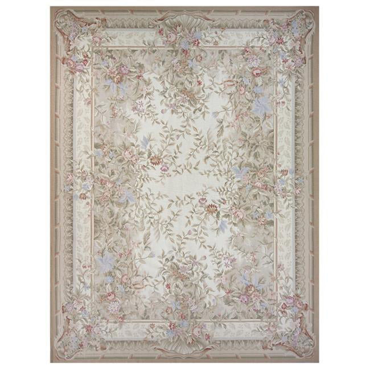 Aubusson Weave 982197 12 x 15 ft. Marse Flat Woven Area Rug, Gold ...