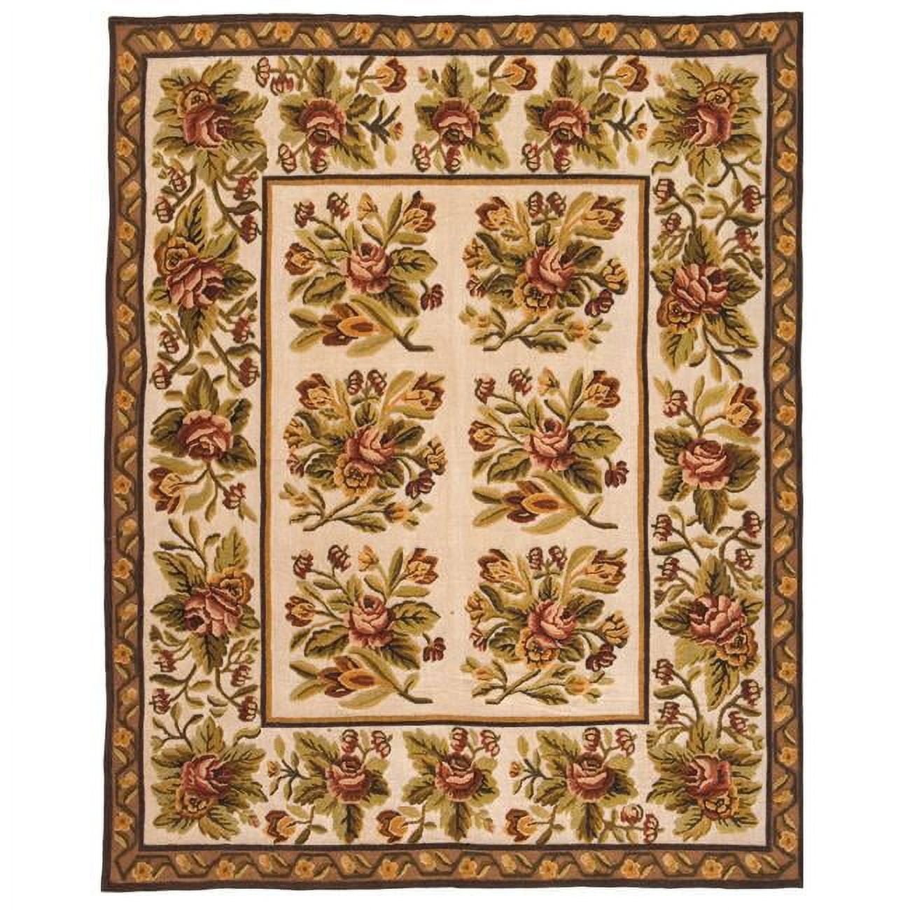 Aubusson with Cut Pile Aubusson with Cut Pile Taipe Flat Woven Area Rug ...