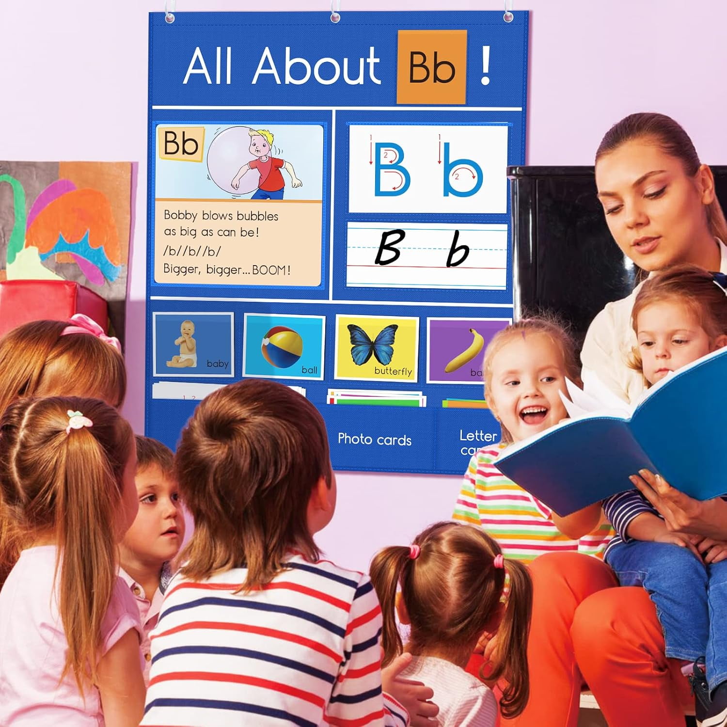 Auchq All About Letter Pocket Chart, Letter of The Day/Week Activity ...