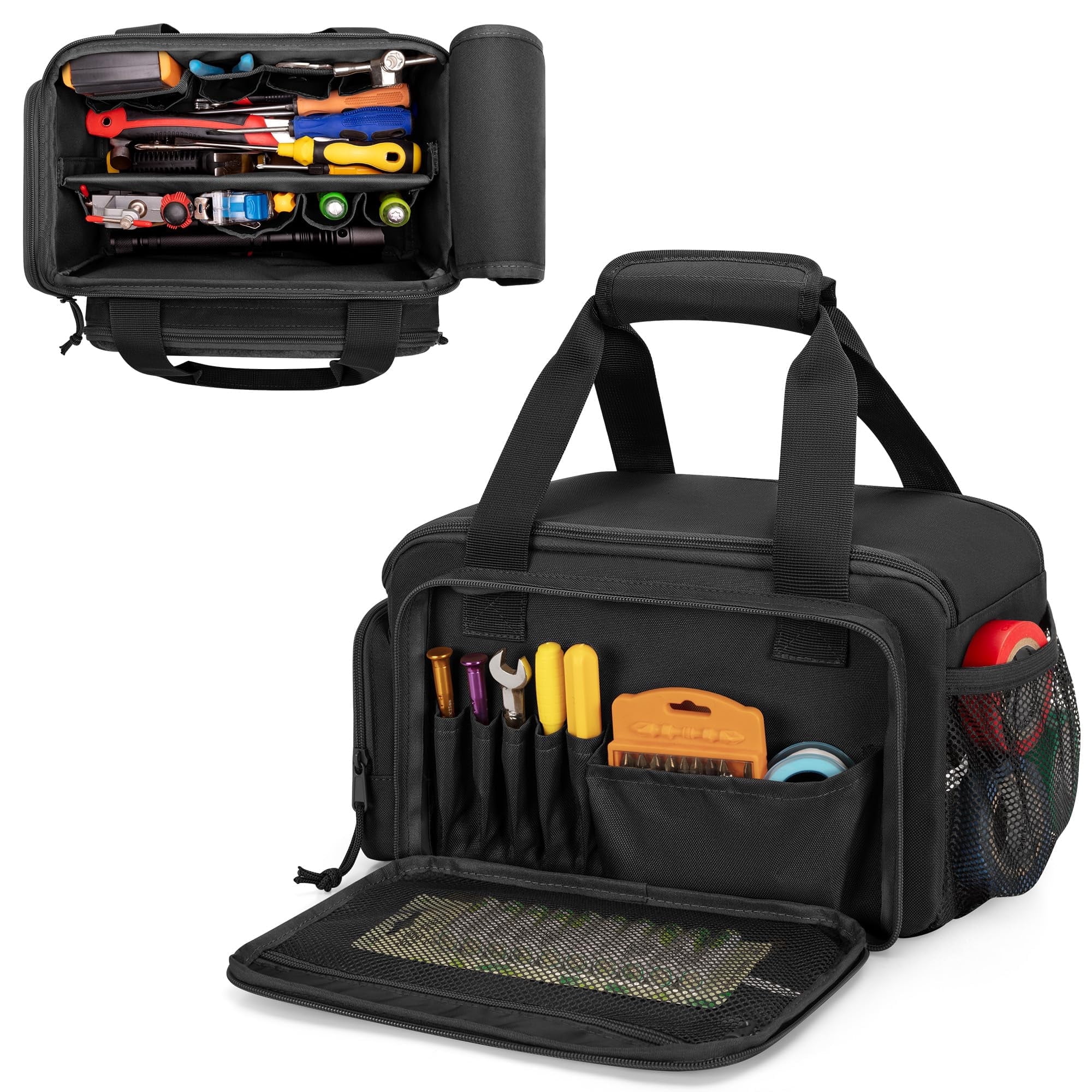 Auckpure 12-Inch Tool Bag with Anti-friction Bottom, Hand Tool Storage ...