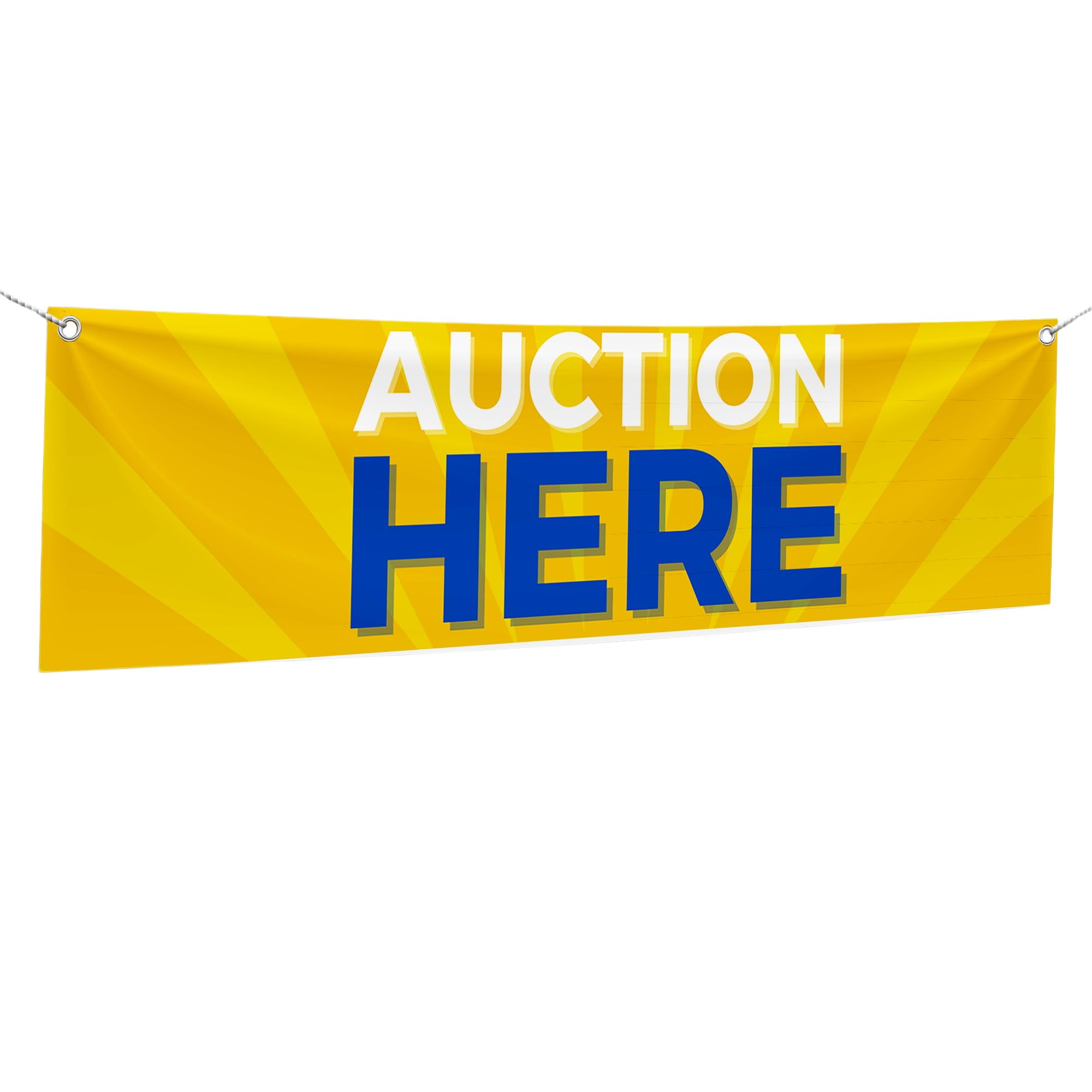 Auction Here Large Banners and Signs for Outdoor by DreamController ...