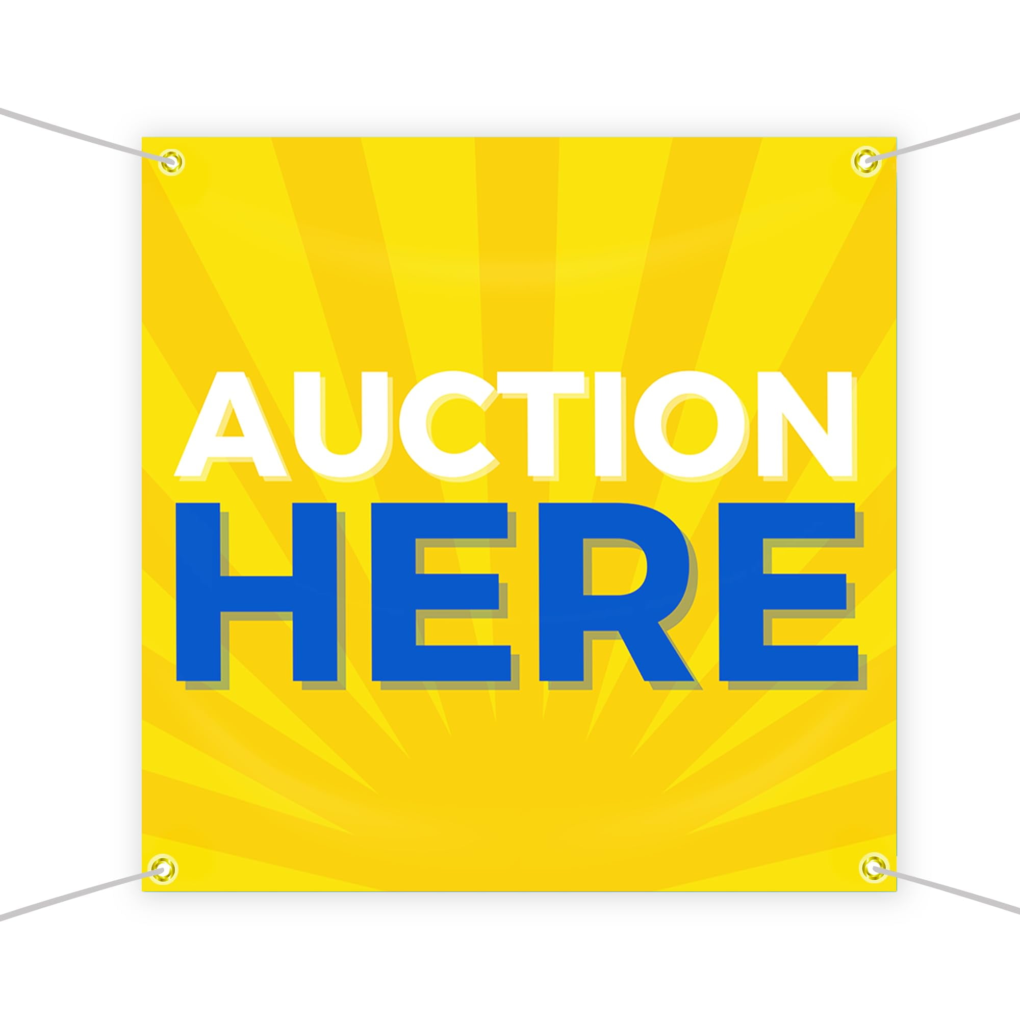 Auction Here Large Banners and Signs for Outdoor by DreamController ...