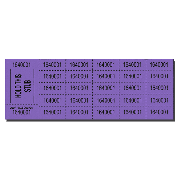 Raffle Ticket Sheets