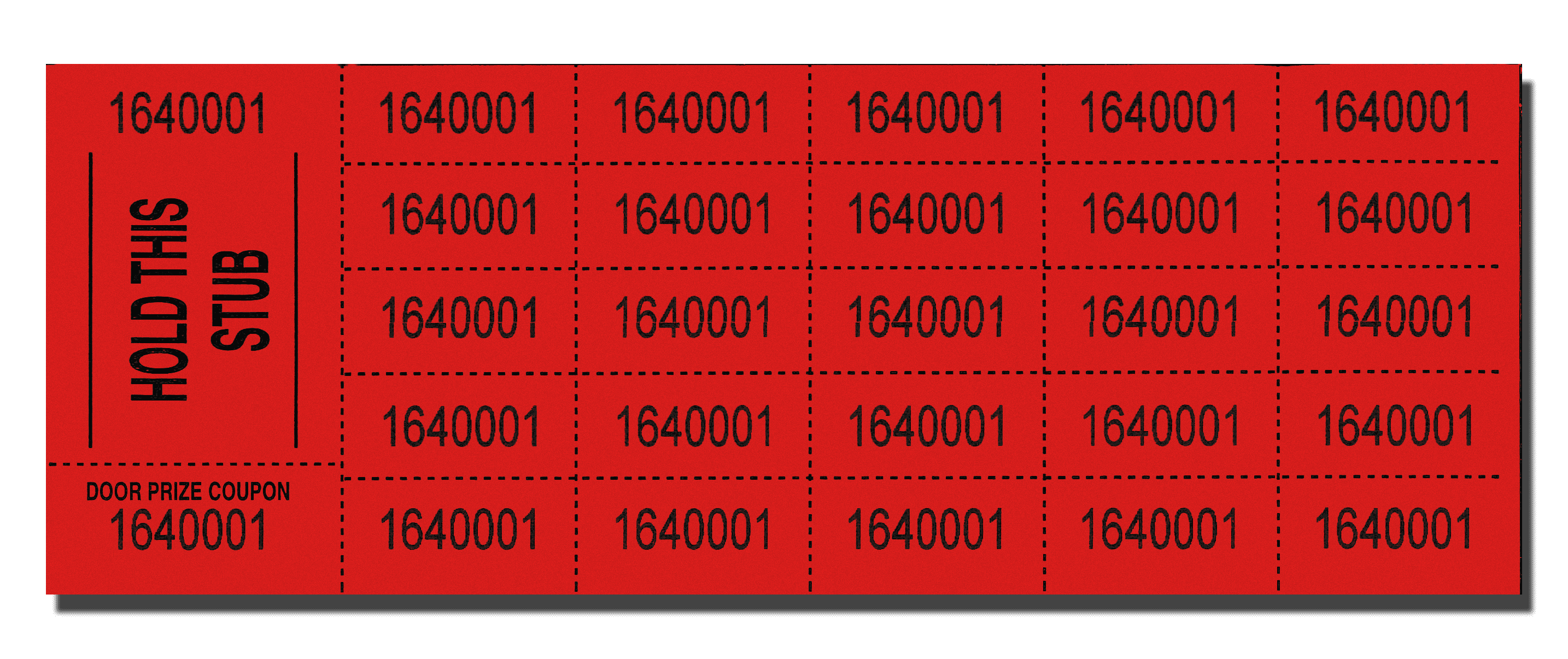 Auction Tickets - 500 Sheets (Red) - Walmart.com
