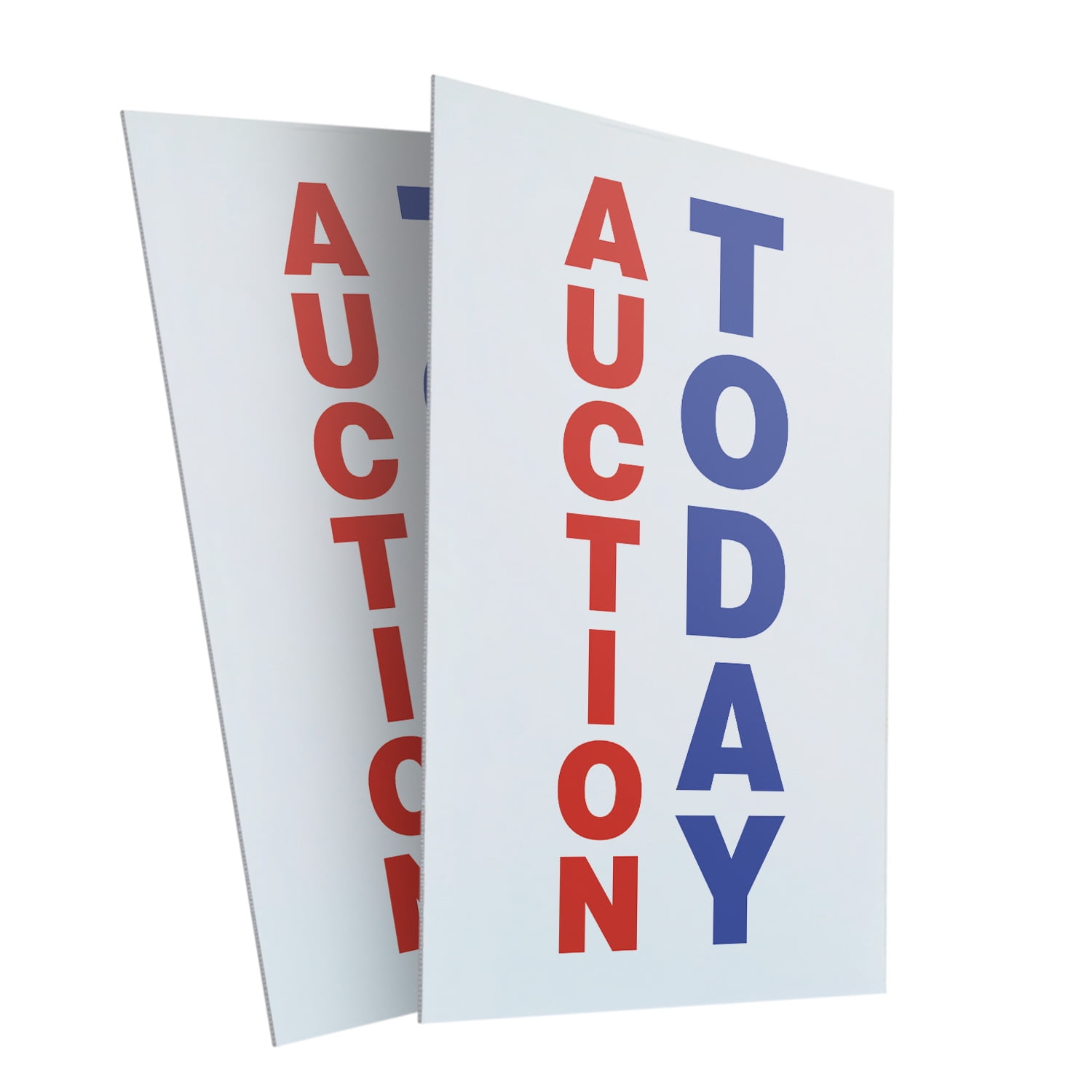 Auction Today (2-Pack) 24 Inch x 36 Inch Plastic Signs | Sign Insert ...