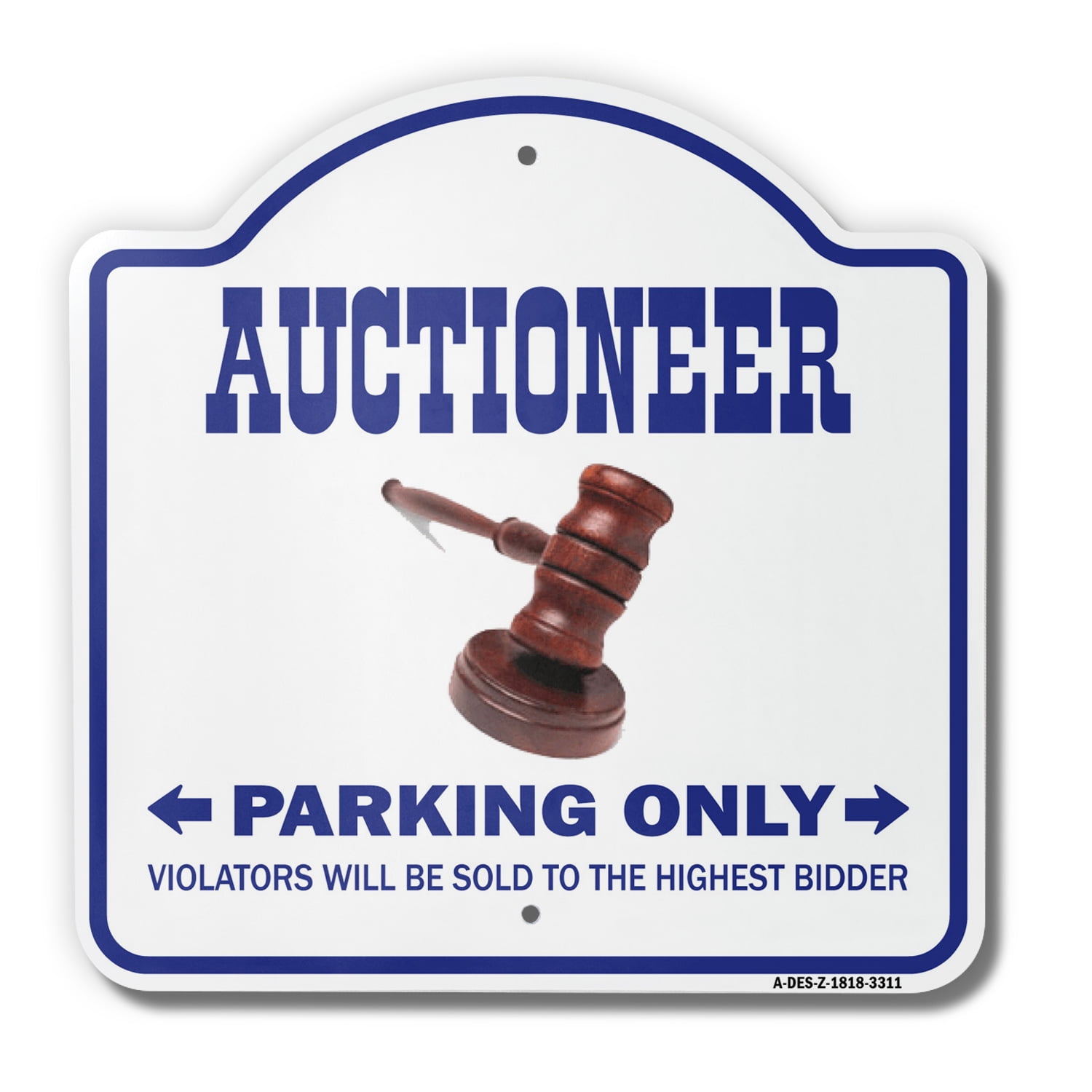 Auctioneer 18" X 18" Heavy-Gauge Aluminum Architectural Sign ...