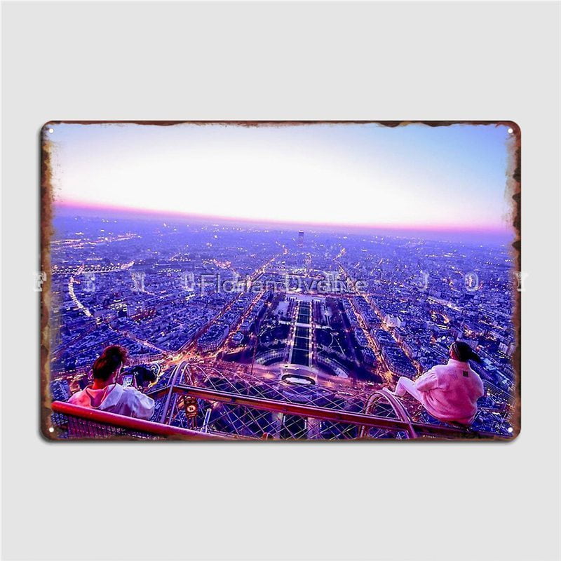 Audd Pnl Tour Eiffel Poster Metal Plaque Design Garage Decoration Pub ...
