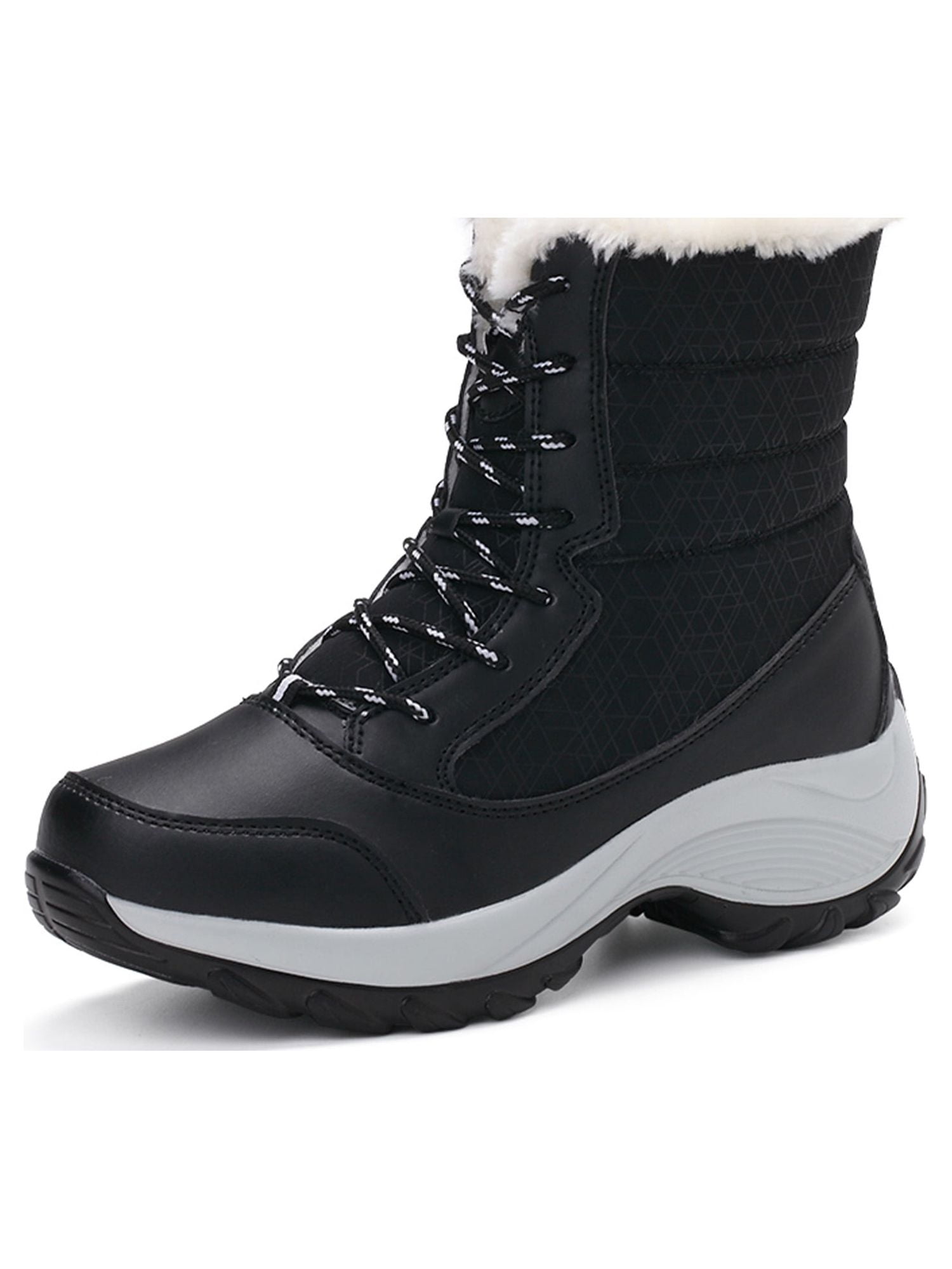 Audeban Womens Comfy High Ski Winter Boots, Waterproof, Warm, Size 4.5 ...