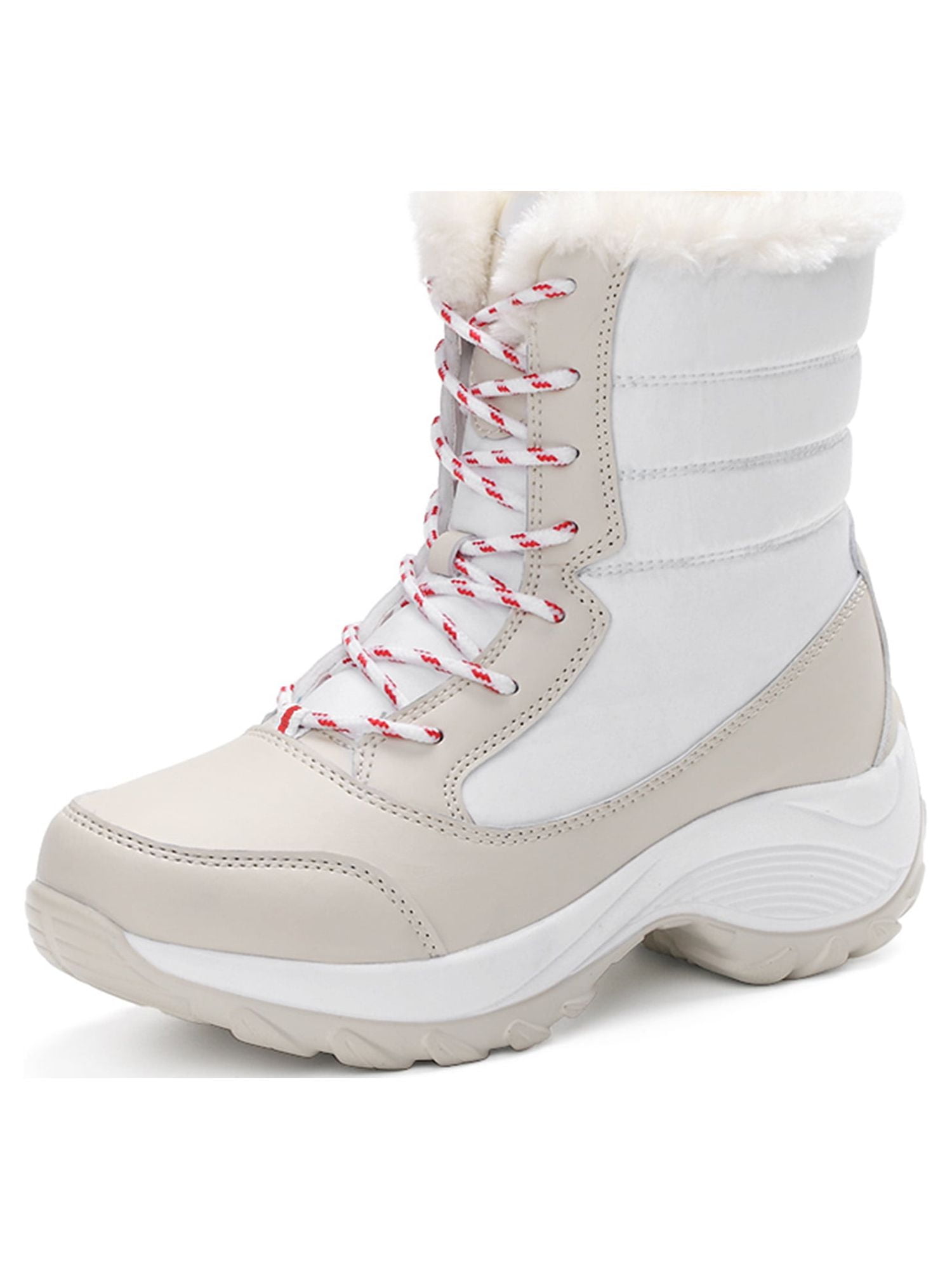 Audeban Womens Winter Warm Shoes Waterproof Comfortable Mid Calf ...