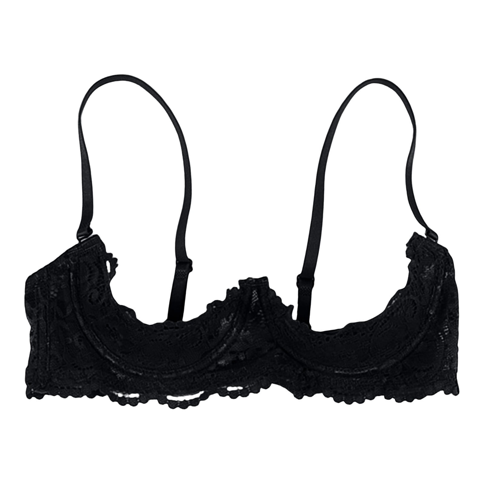Audhol Balconette Bra, 1/4 Cup Bras for Women Underwire Lace Bra See ...