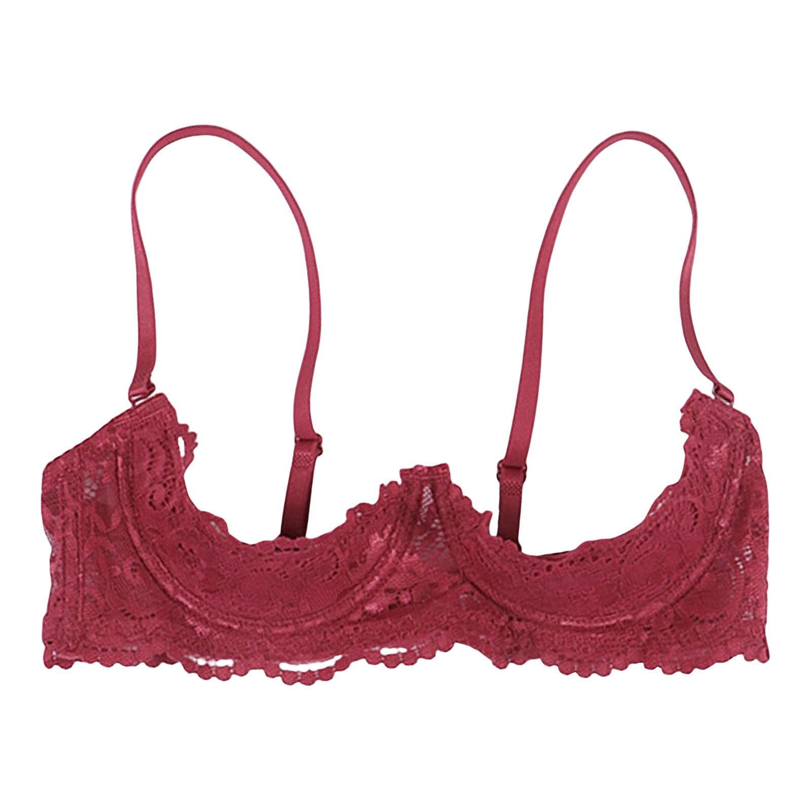 Audhol Balconette Bra, 1/4 Cup Bras for Women Underwire Lace Bra See ...