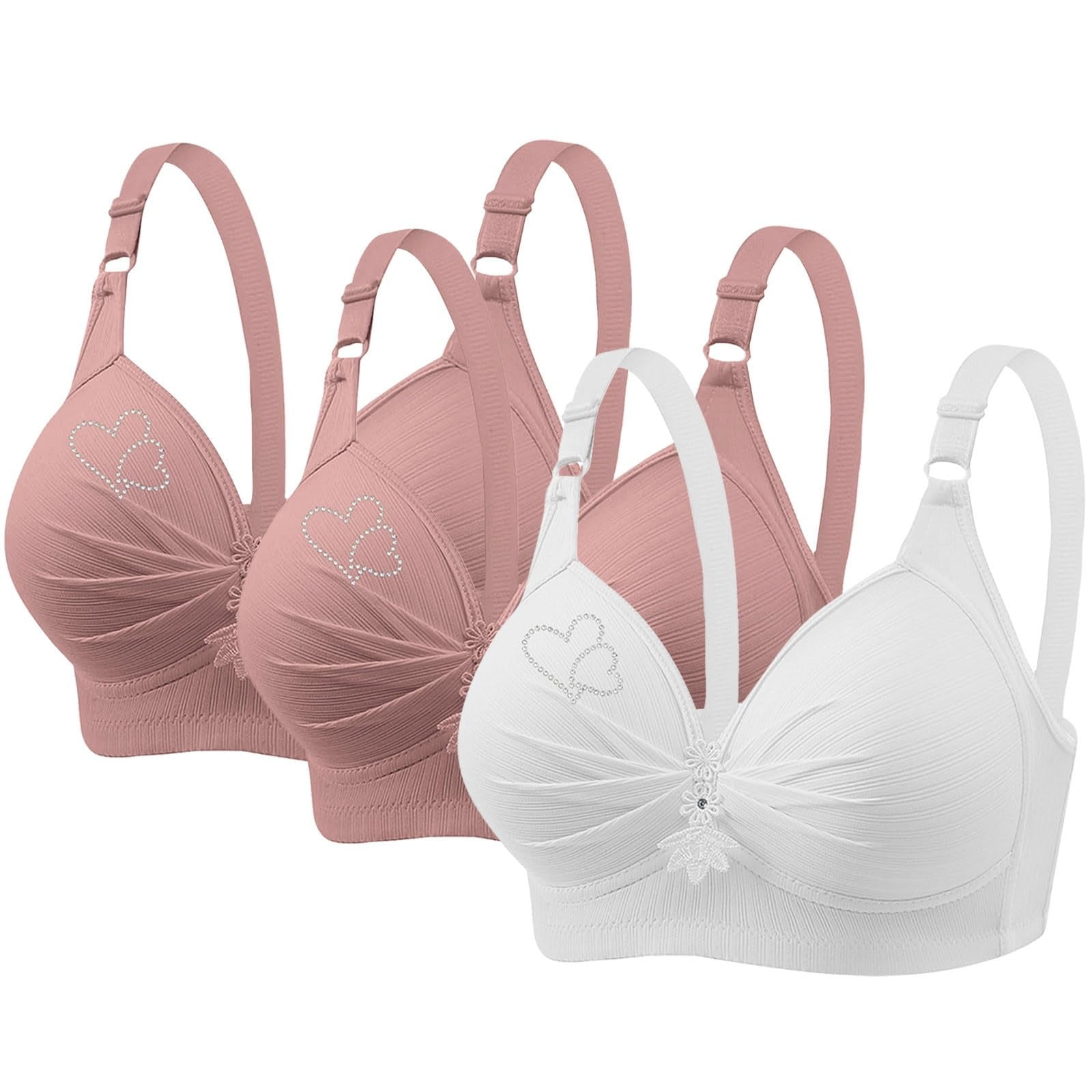 Audhol Bras for Older Women 3 Pack Sports Bras for Women 2024 ...