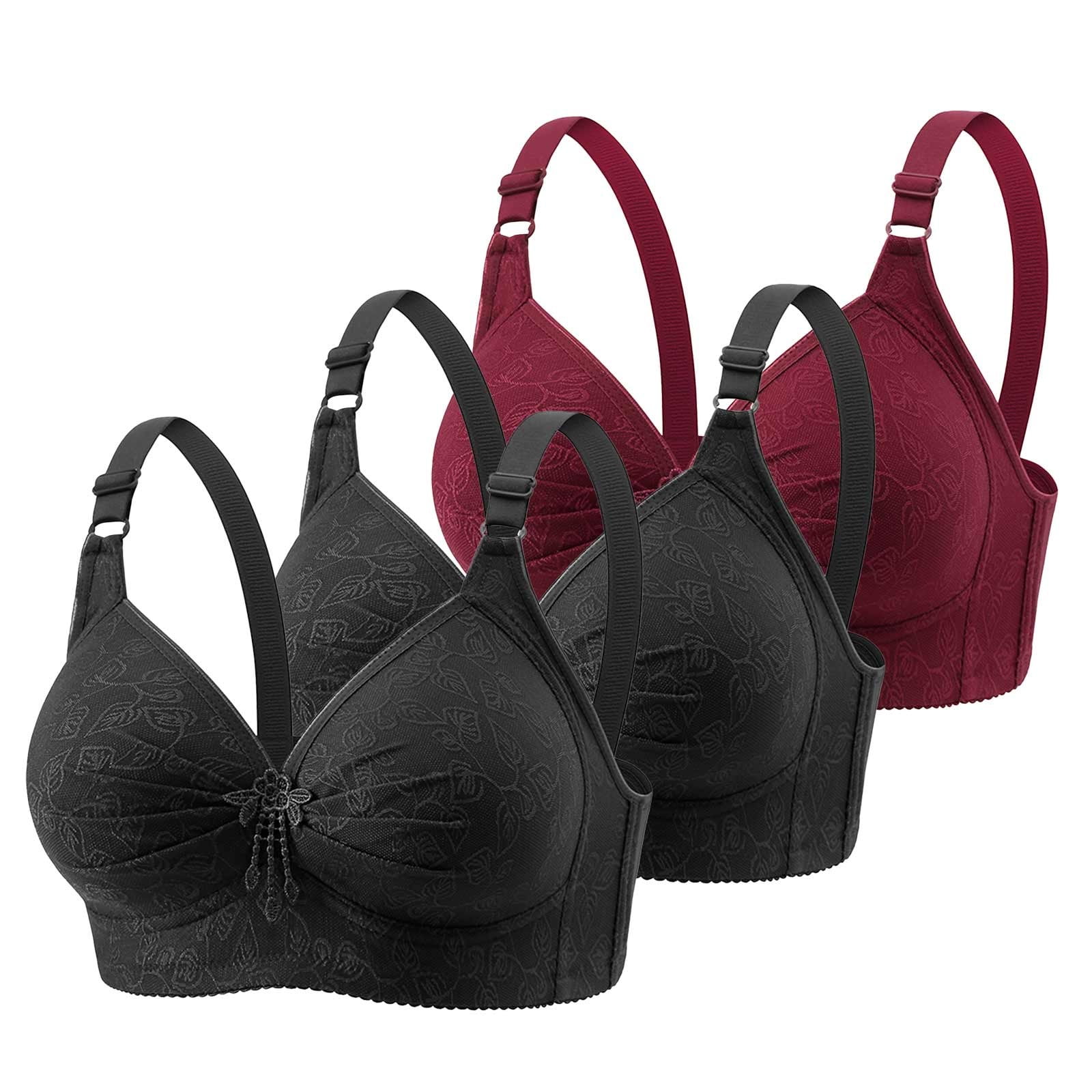 Audhol Bras for Women 3Pcs Bras for Women Plus Size Full Coverage Bras ...