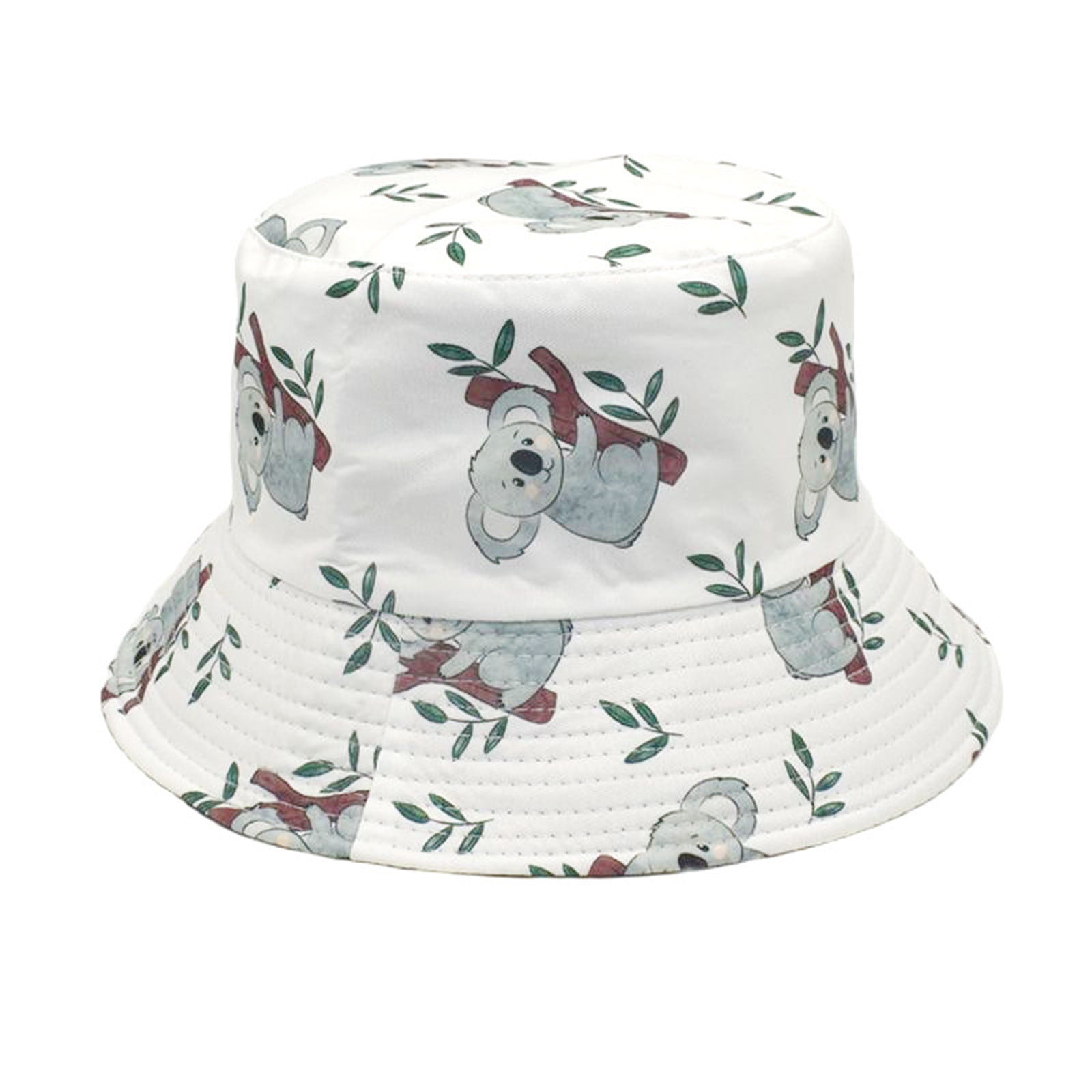 Audhol Bucket Hat Printed Bear Pattern Versatile Women Summer Outdoor ...